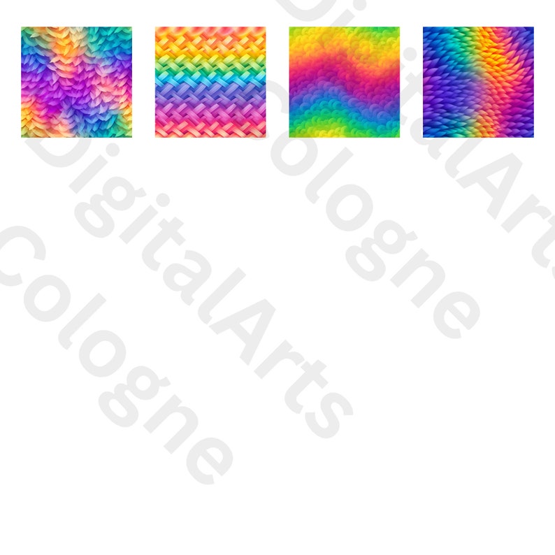 20 Seamless Rainbow Digital Papers, Rainbow Style Digital Paper ...