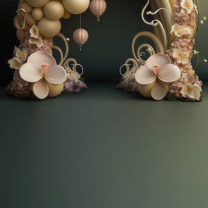 Digital Backdrop - Green Orchid Arch - Etsy