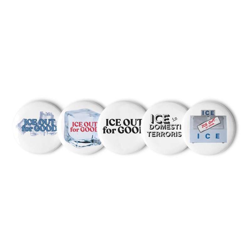 ICE OUT for Good Button Pins - Resistance Set of 5 - Etsy