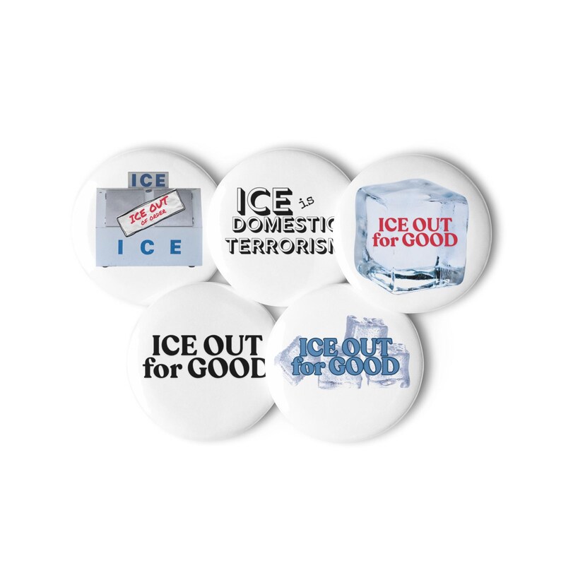 ICE OUT for Good Button Pins - Resistance Set of 5 - Etsy