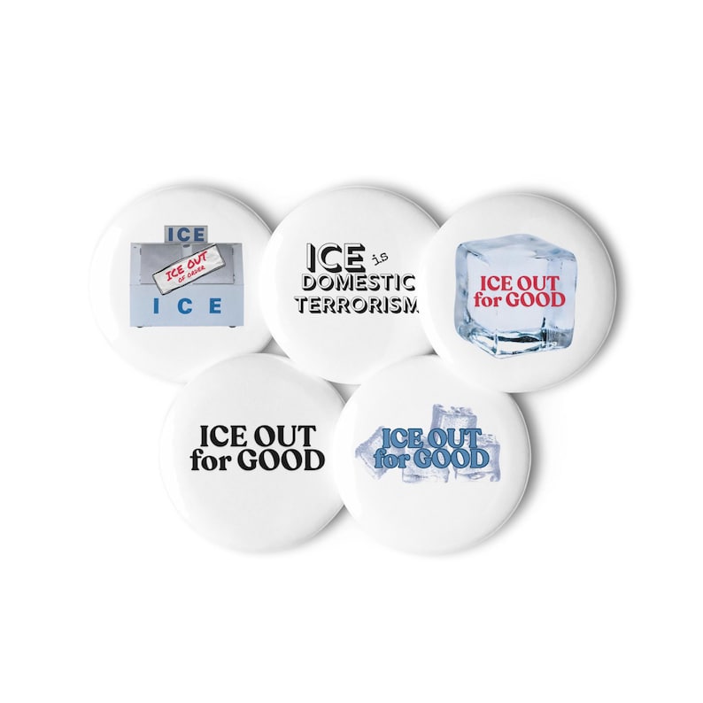 ICE OUT for Good Button Pins - Resistance Set of 5 - Etsy