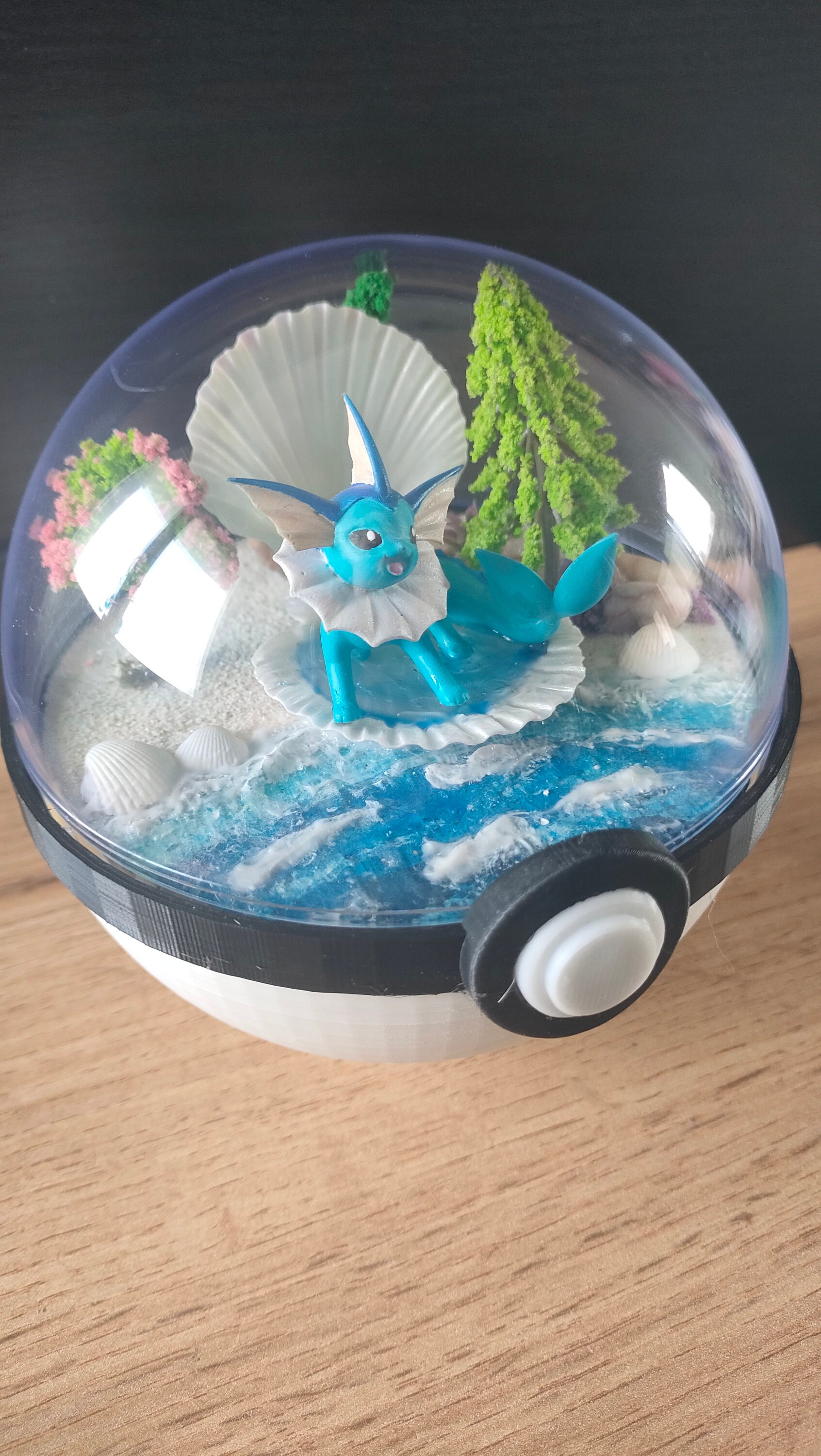Vaporeon Pokeball Terrarium aquali LED USB Touch - Etsy UK
