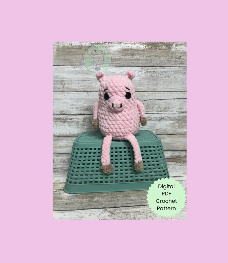 Spud Buds Crochet Pattern ( Low Sew Cow and Pig, No Sew Chicken) - Etsy
