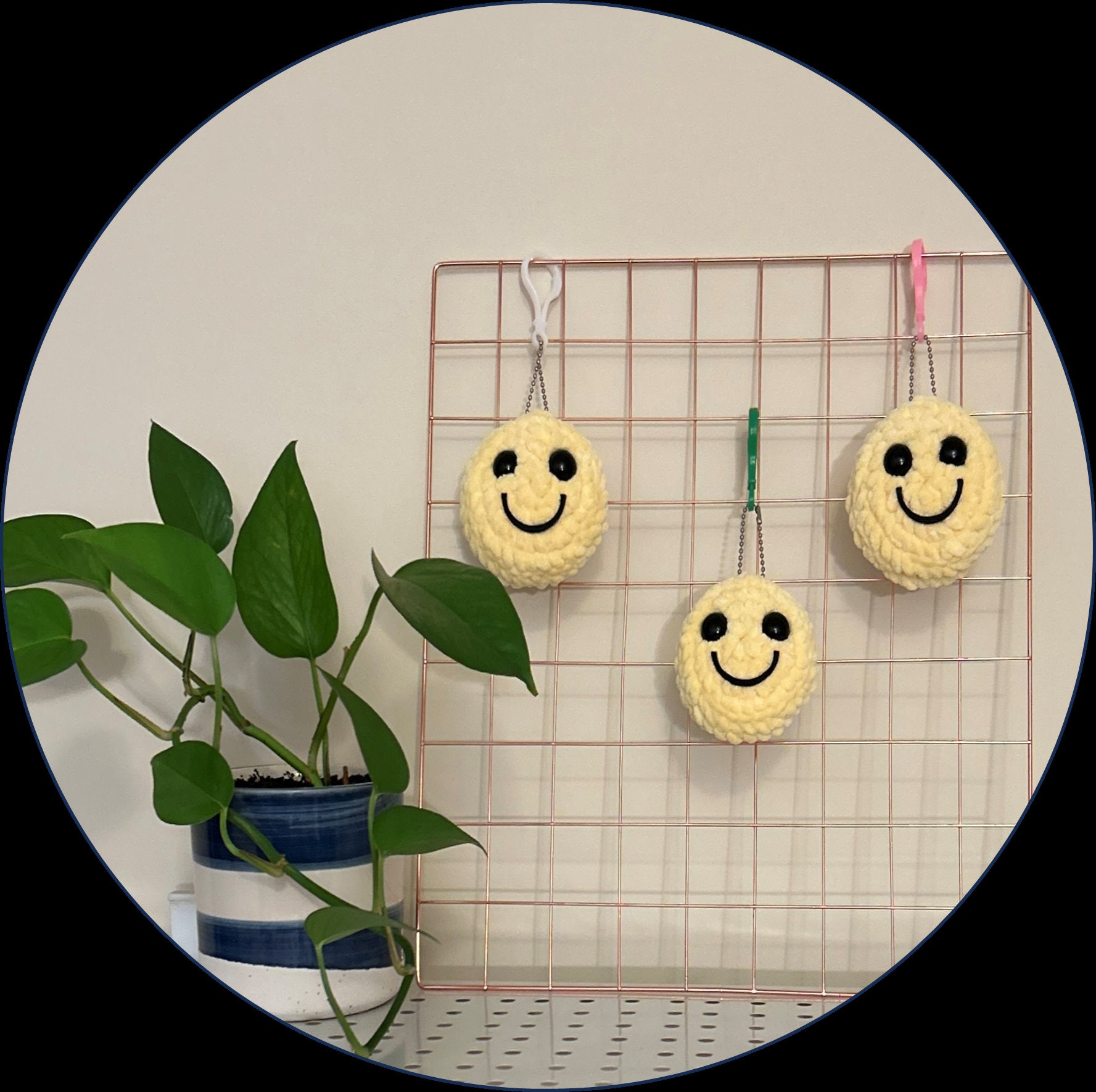 Smiley Face Crochet Pattern (3 SIZES Included) - Etsy