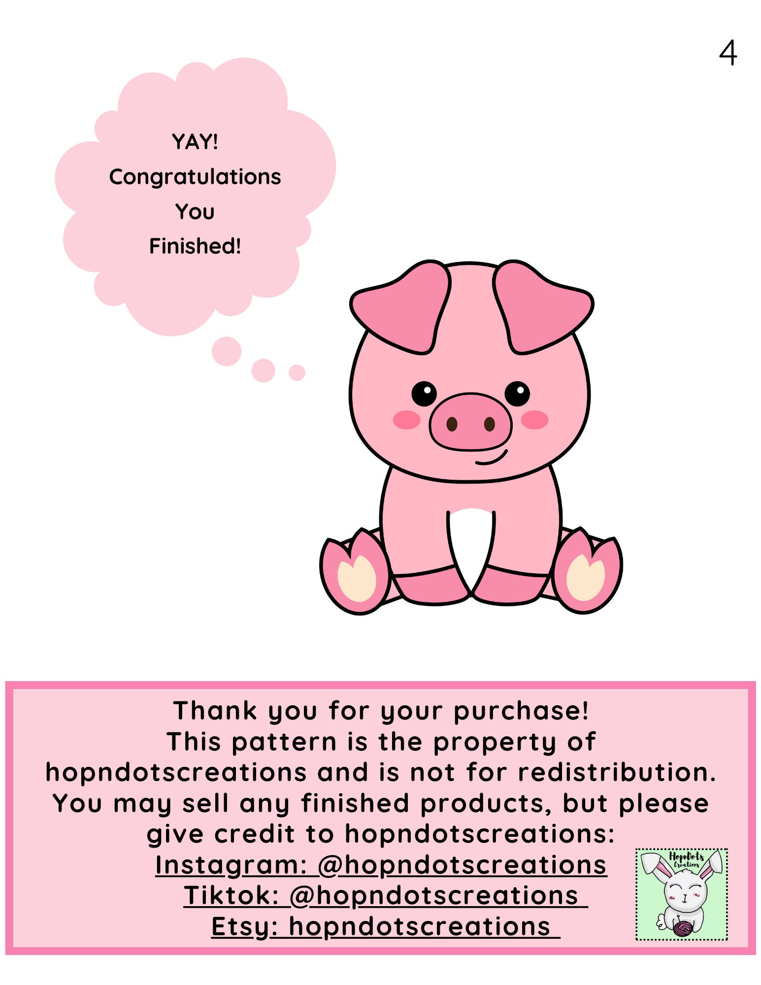 Spud Buds Low Sew Crochet Pig Pattern - Etsy