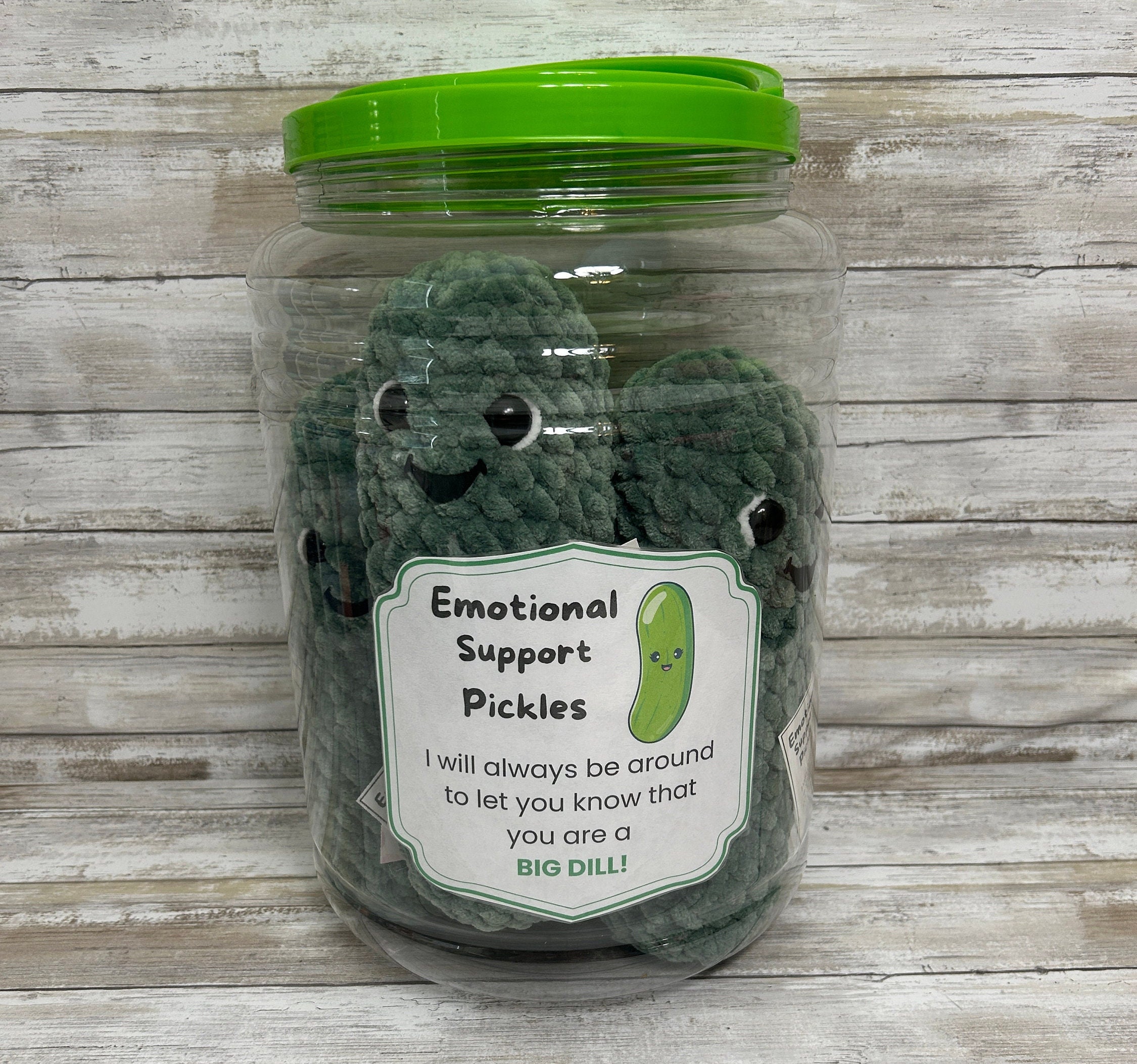 Emotional Support Pickle Tag & Jar Label (digital PDF) - Etsy