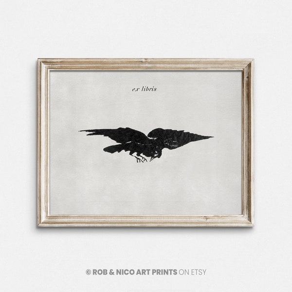 Crow Ex Libris - Etsy