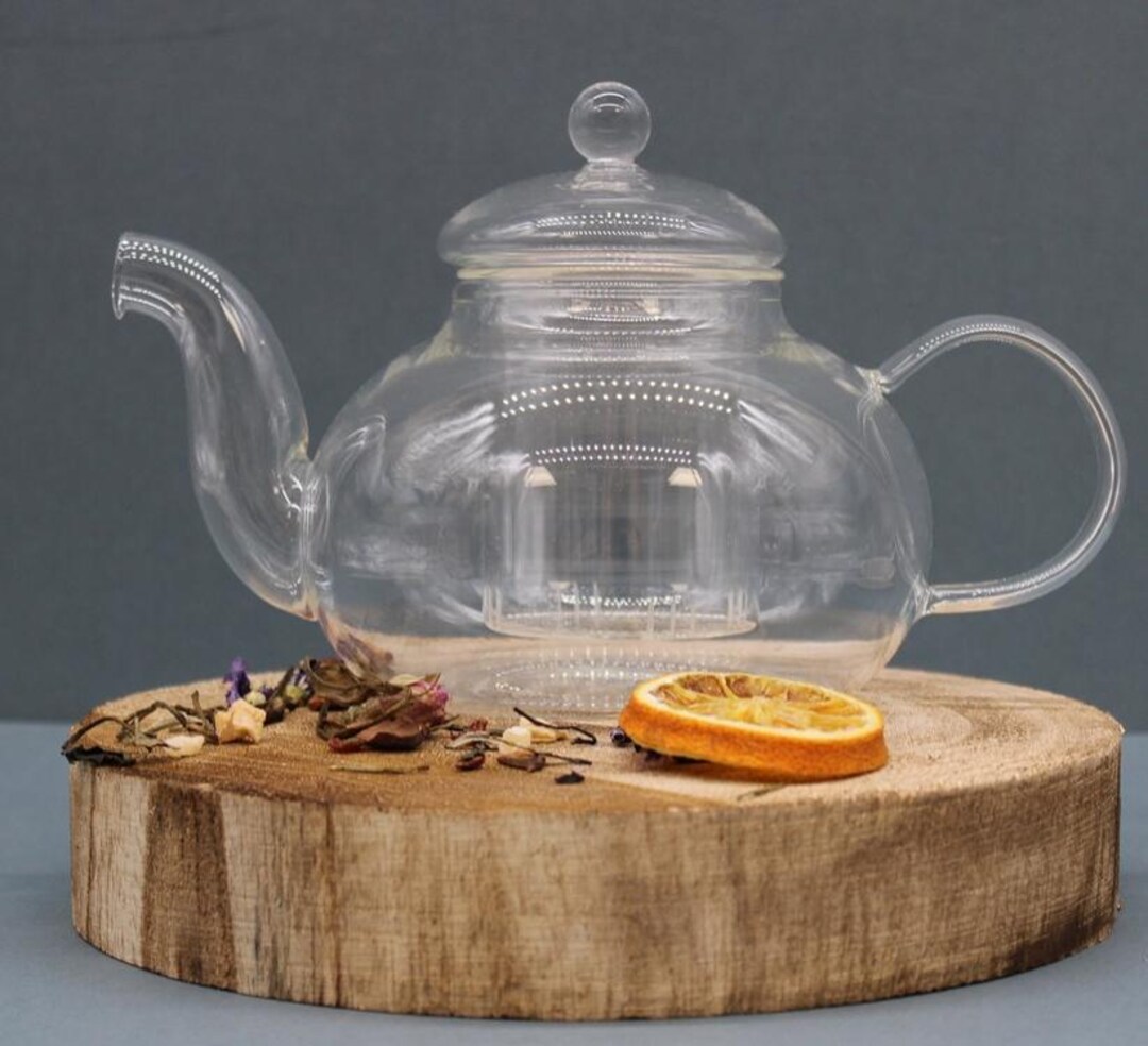 Round Glass Teapot 800ml - Etsy