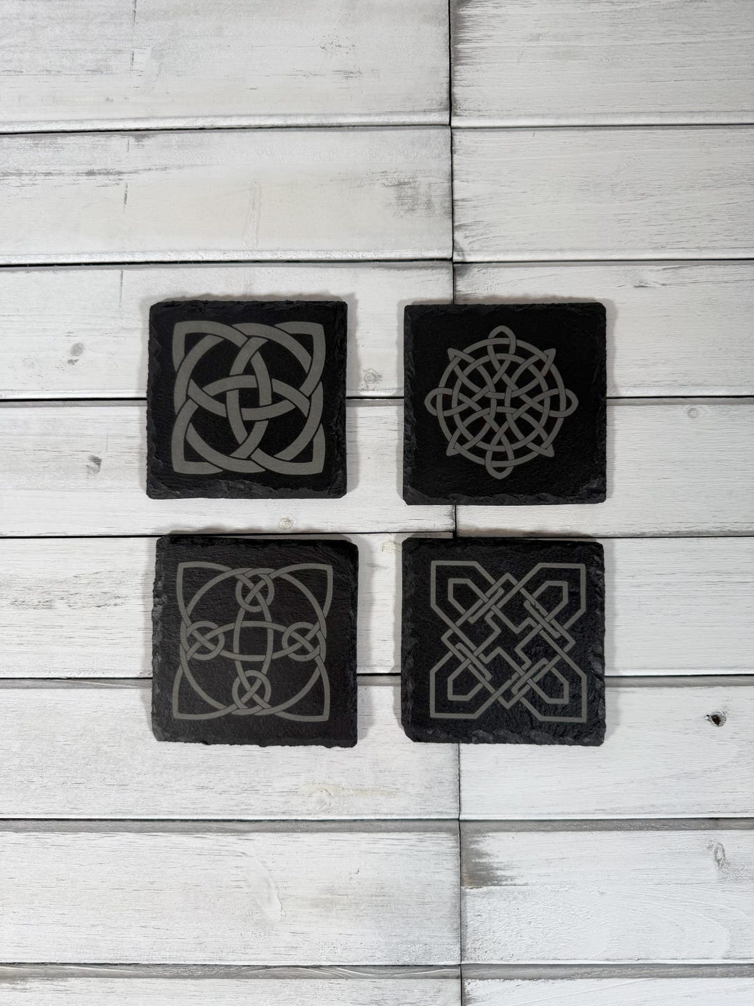 Intricate Celtic Knot Slate Coasters for St. Patrick's Day – Irish Home ...