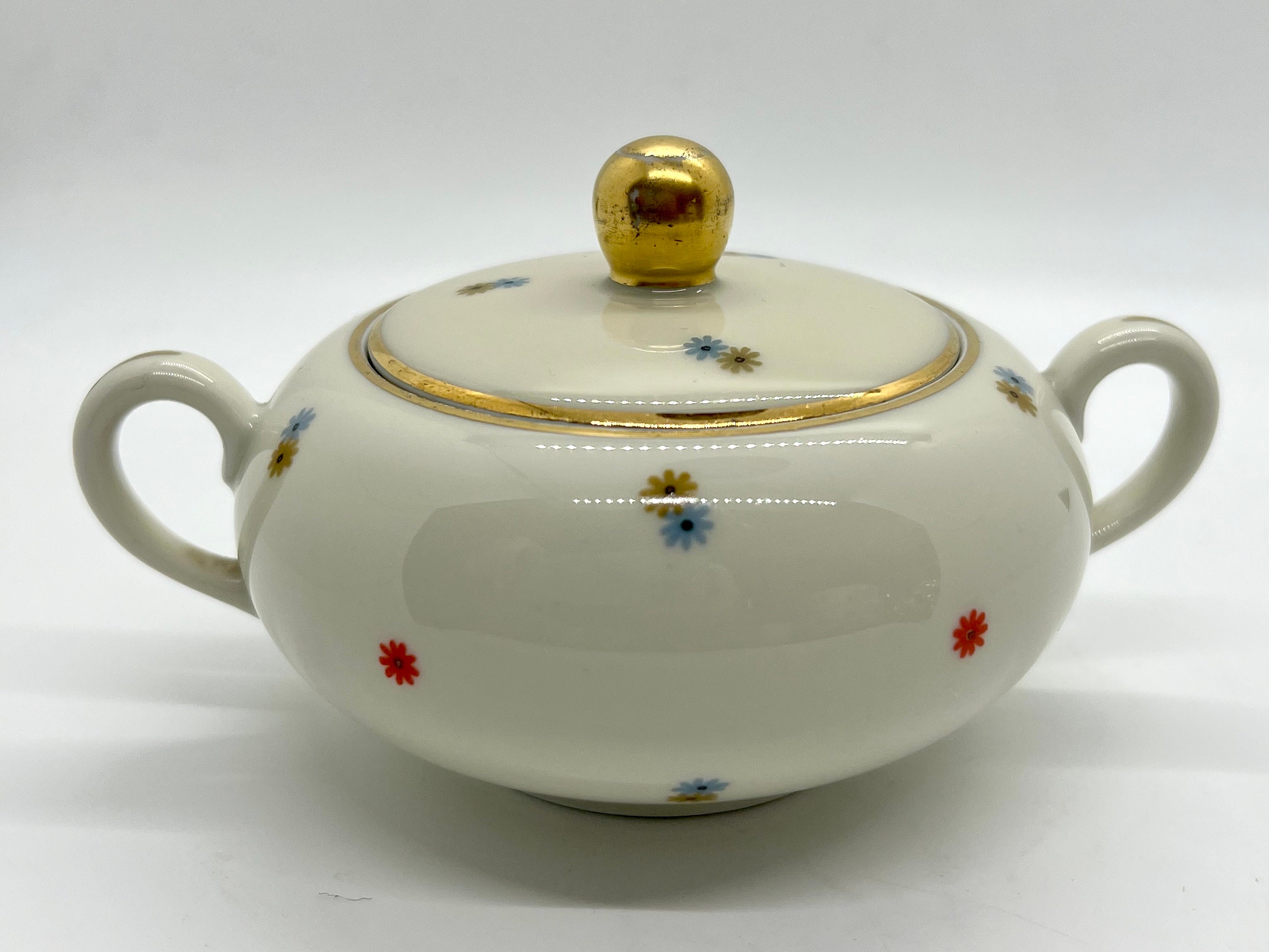 A RARE Vintage Furstenberg Porcelain Lidded Bowl / Dish, Roundhshaped ...