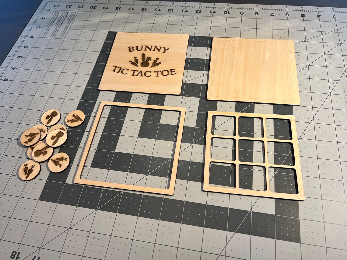 Easter Bunny Themed Tic Tac Toe Board for Xtool M1 | Digital DIY ...