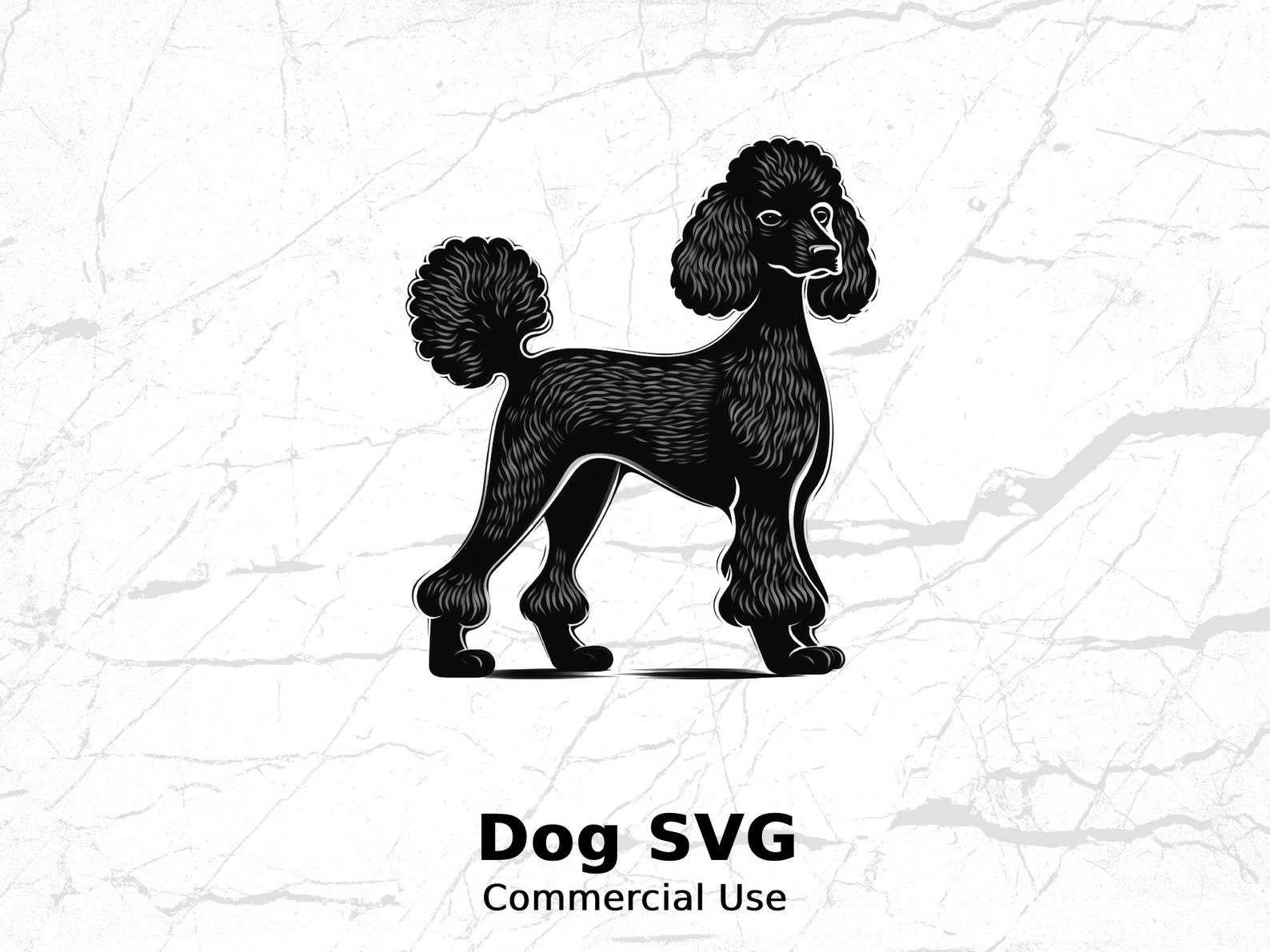 Poodle Dog SVG Silhouette for Commercial Use Digital Paper, Dog ...