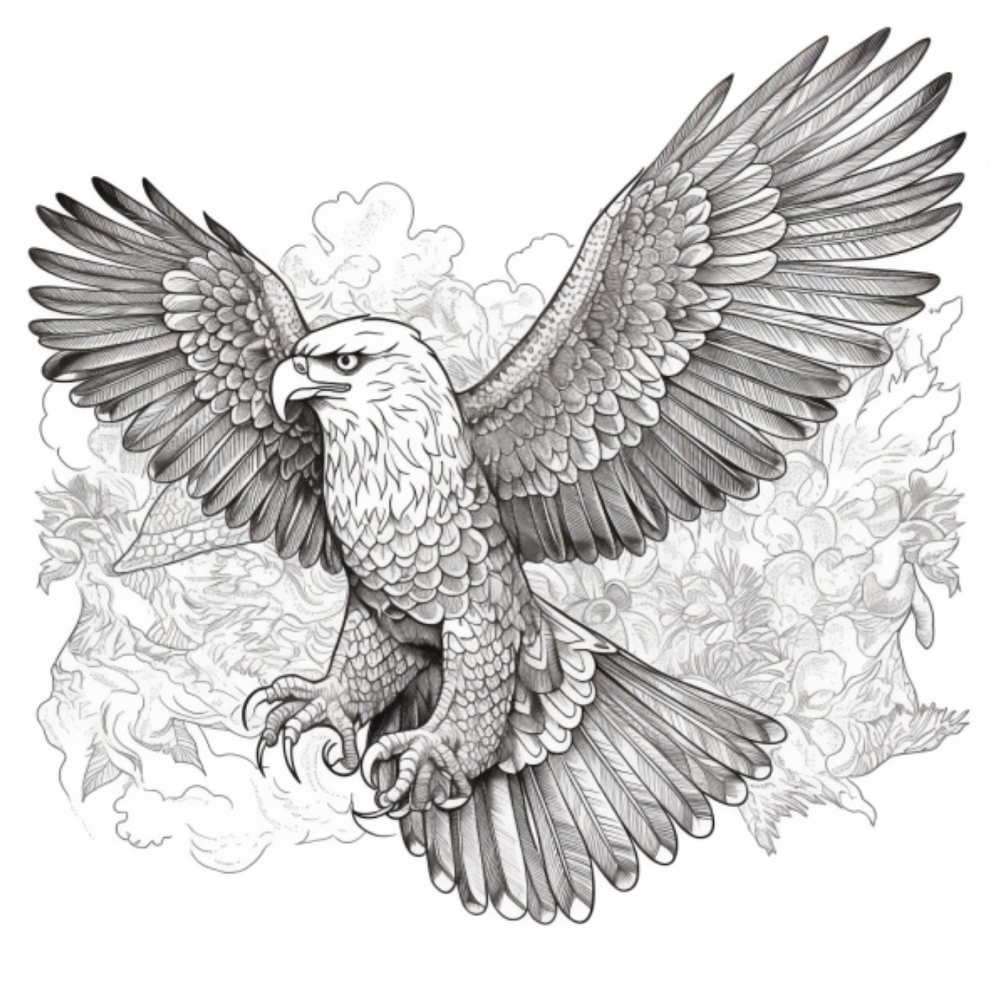 Eagle Coloring Pages for Adults - Instant Download - Etsy