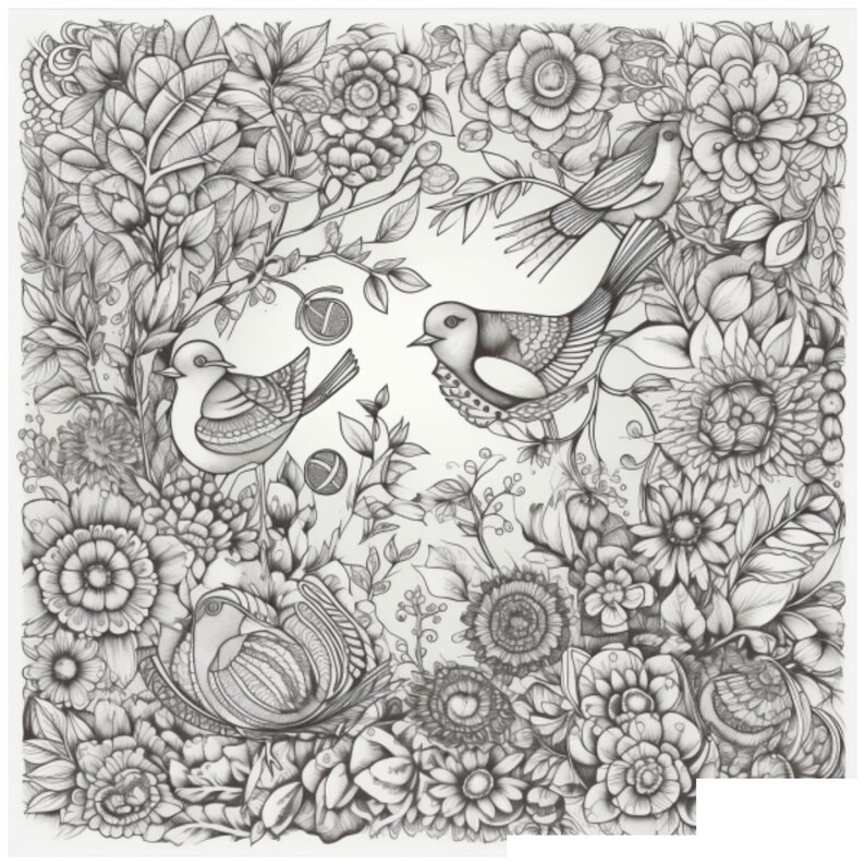 Four Seasons Coloring Pages for Adults - Instant Download - Etsy