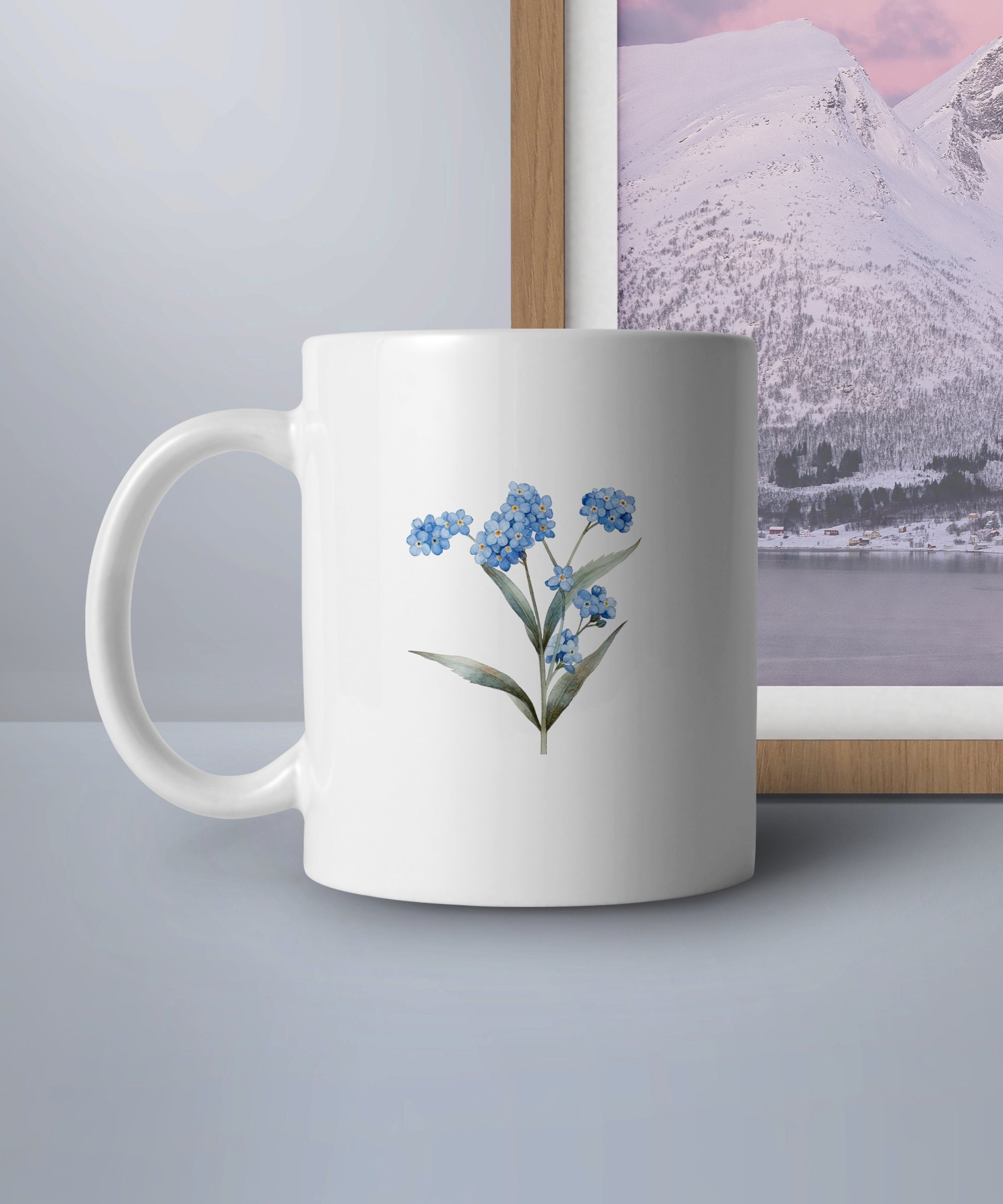 Watercolor Forget Me Not - SVG Flowers, PNG Floral Clipart for ...
