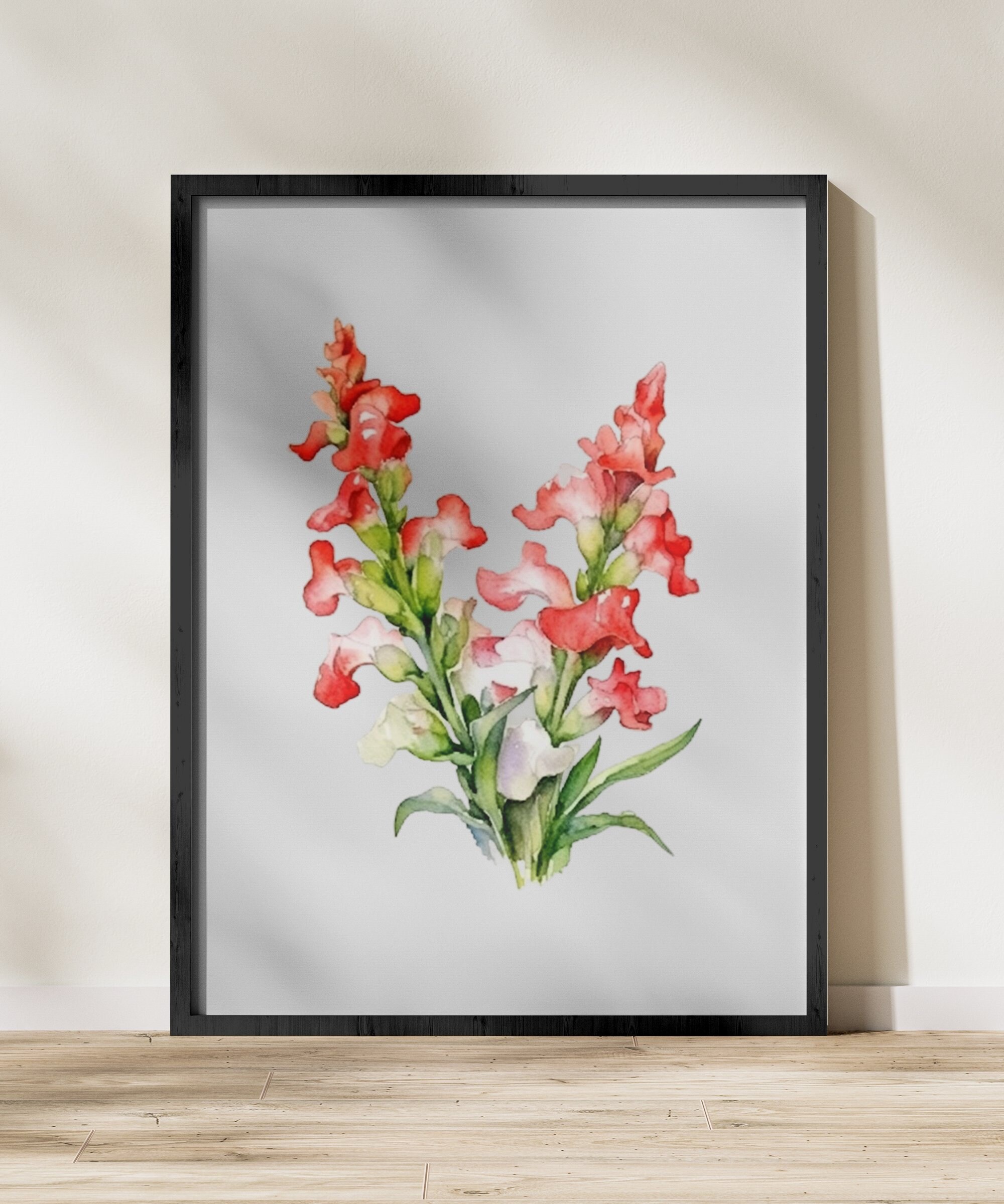 Watercolor Snapdragon SVG Flowers, PNG Floral Clipart for Commercial ...