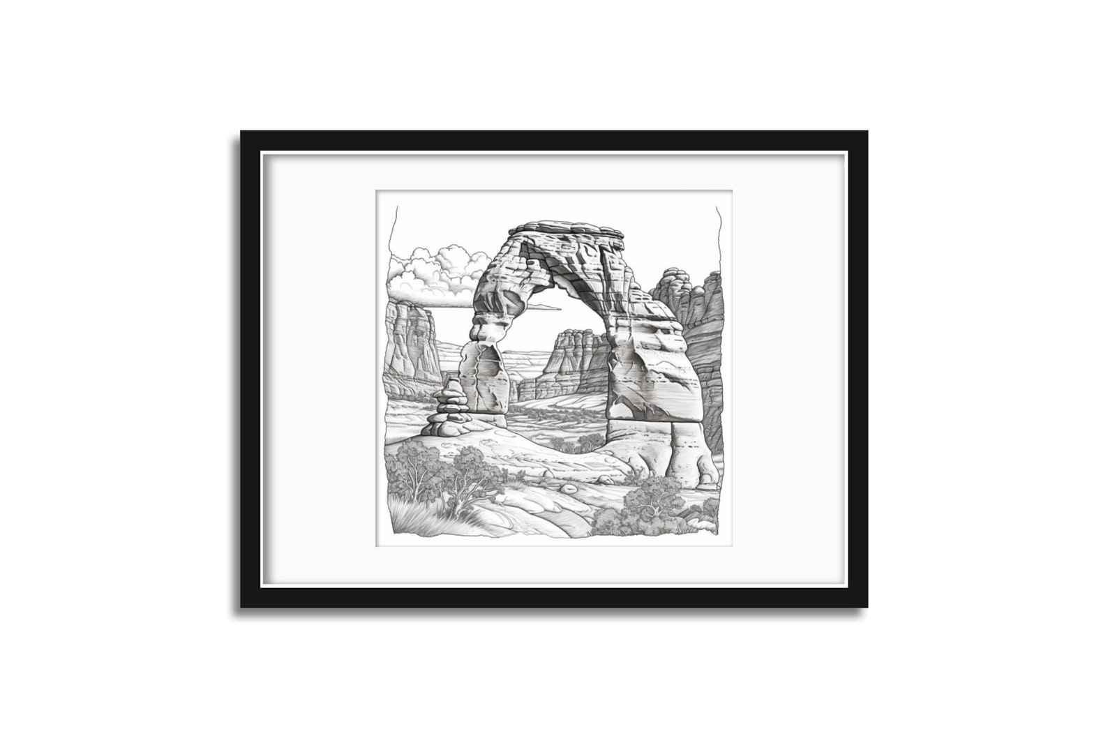Arches National Park Coloring Page Digital, Arches National Park ...