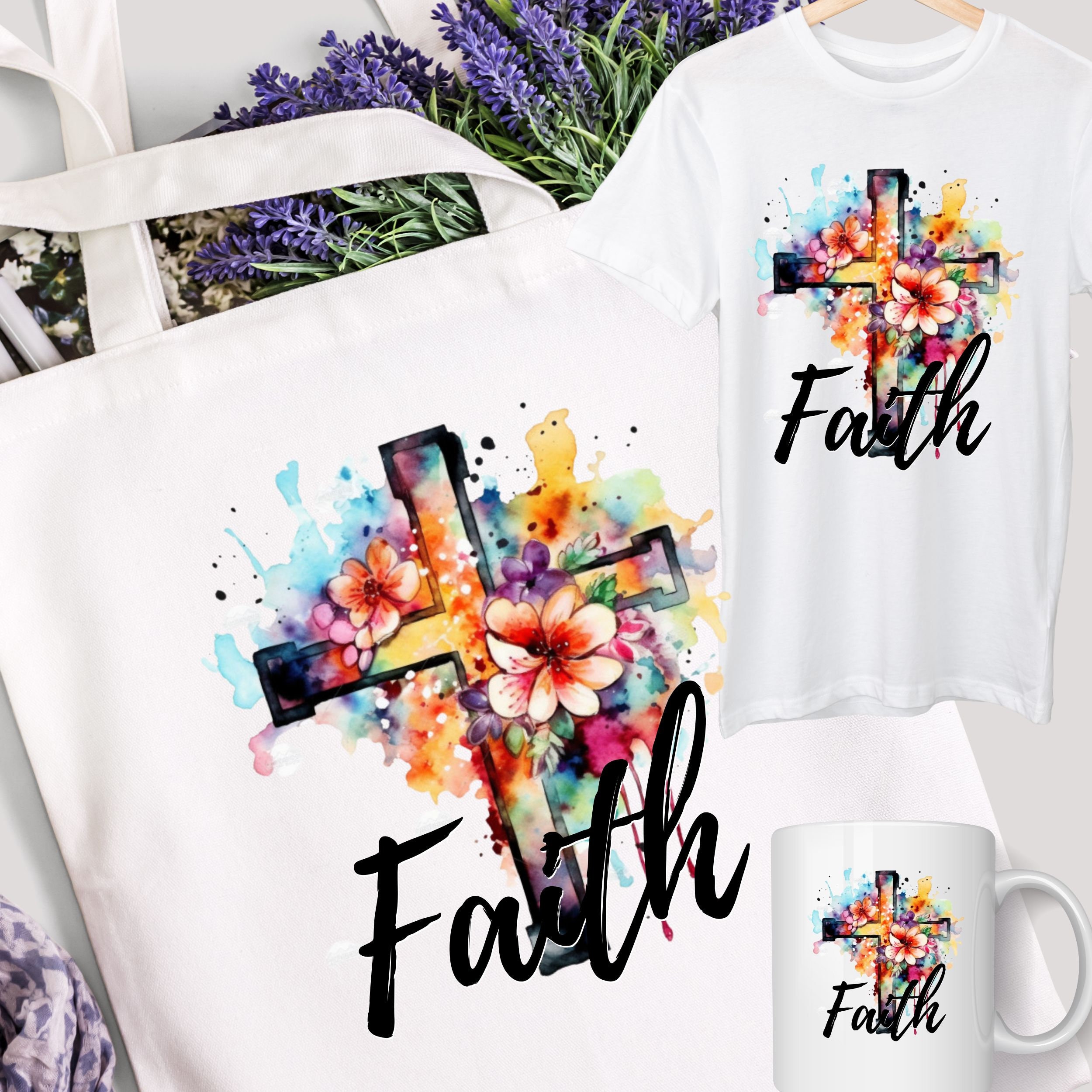 Faith Cross SVG, Faith Clipart, Circut Silhouette T-shirt Design,dxf ...