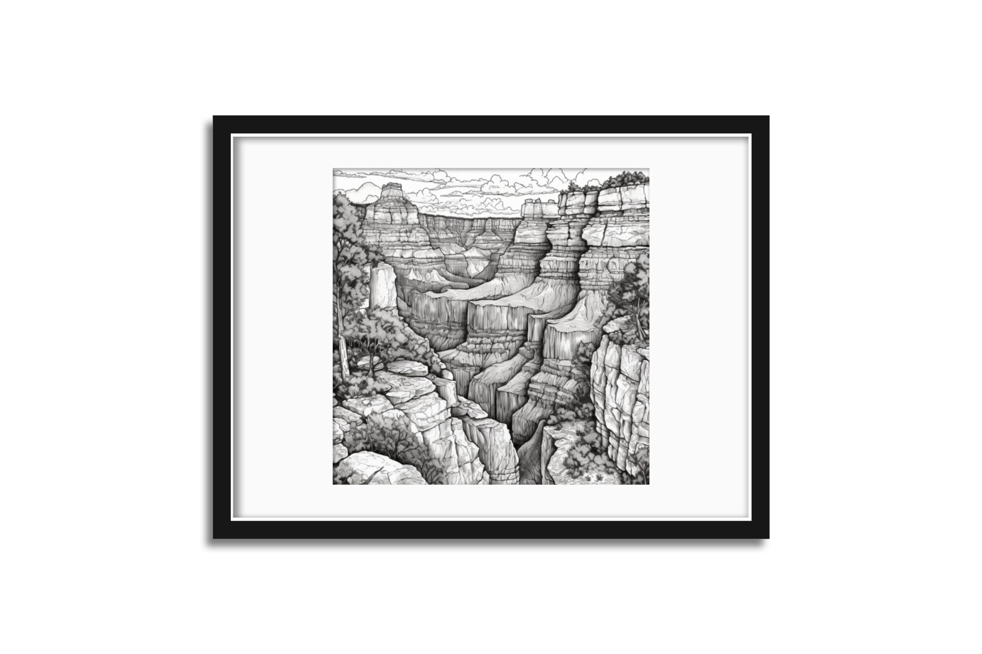 Grand Canyon National Park - Coloring Page Digital, Digital Coloring ...
