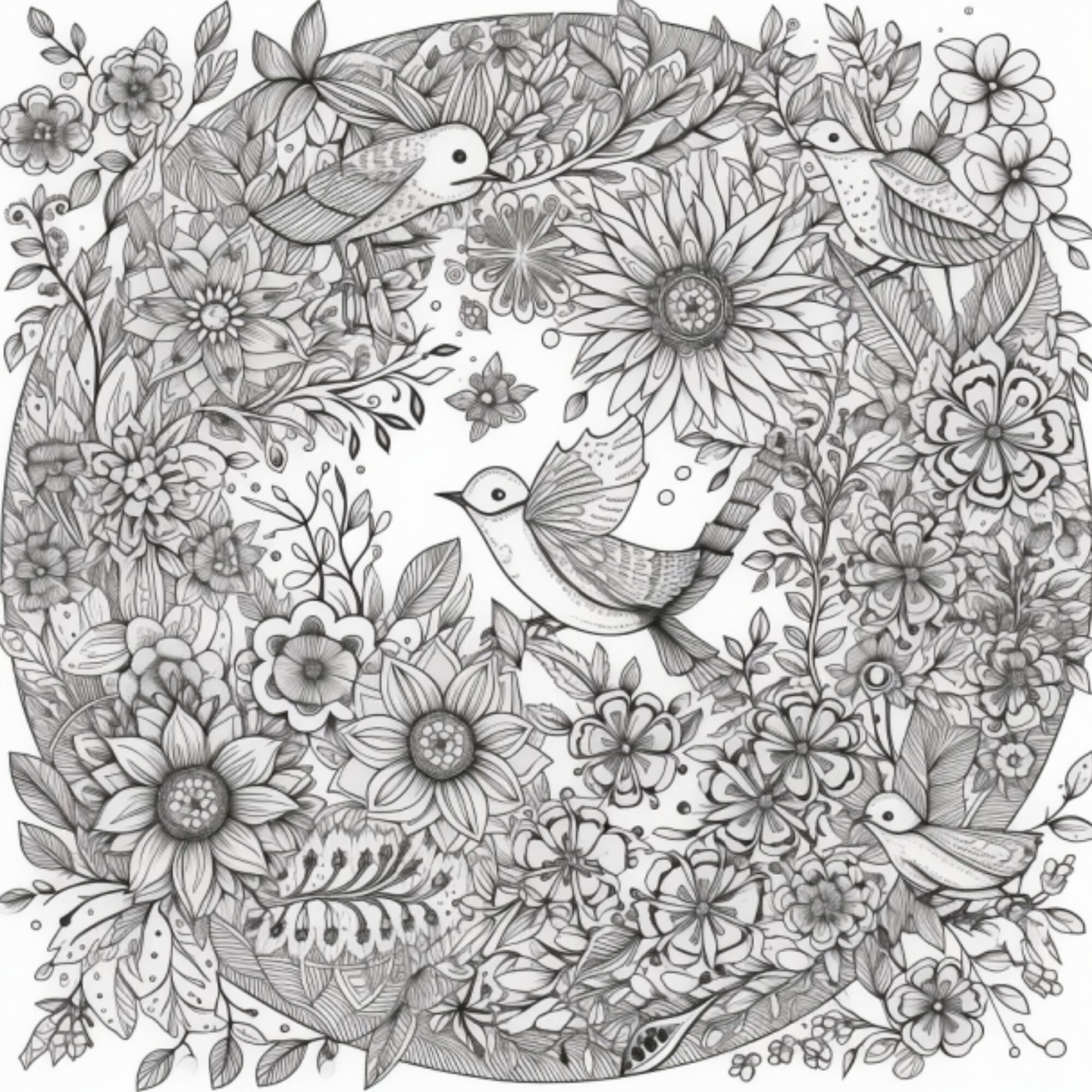 Four Seasons Coloring Pages for Adults - Instant Download - Etsy