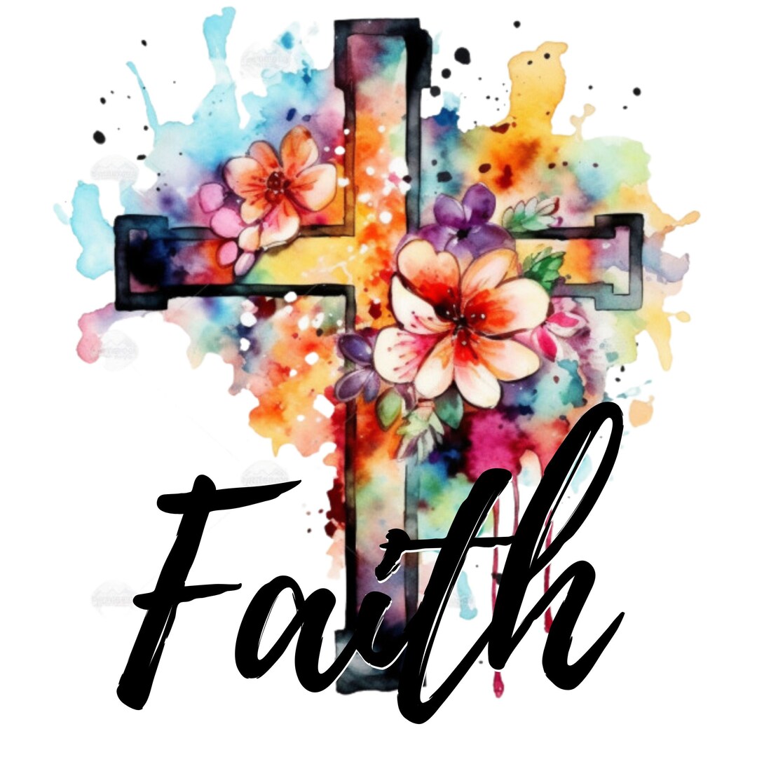 Faith Cross SVG, Faith Clipart, Circut Silhouette T-shirt Design,dxf ...