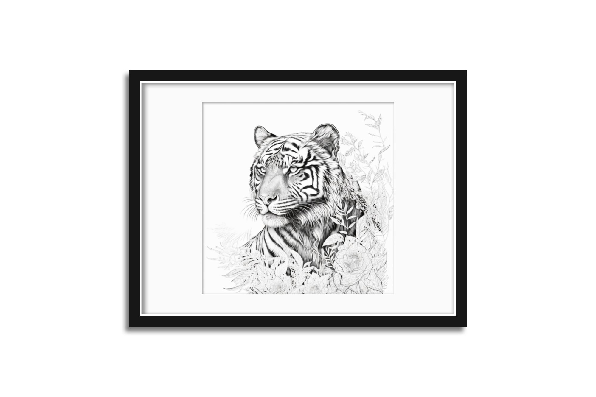 Tiger - Coloring Page- Coloring Page for Adult Printable - Etsy