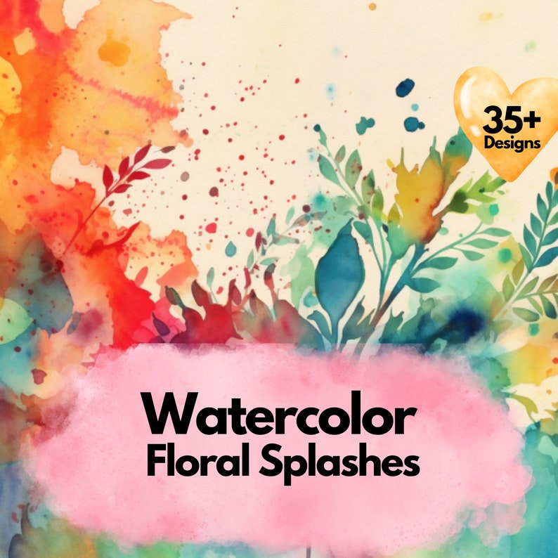 39 Watercolor Clipart Elements watercolor Splashes Clipart - Etsy