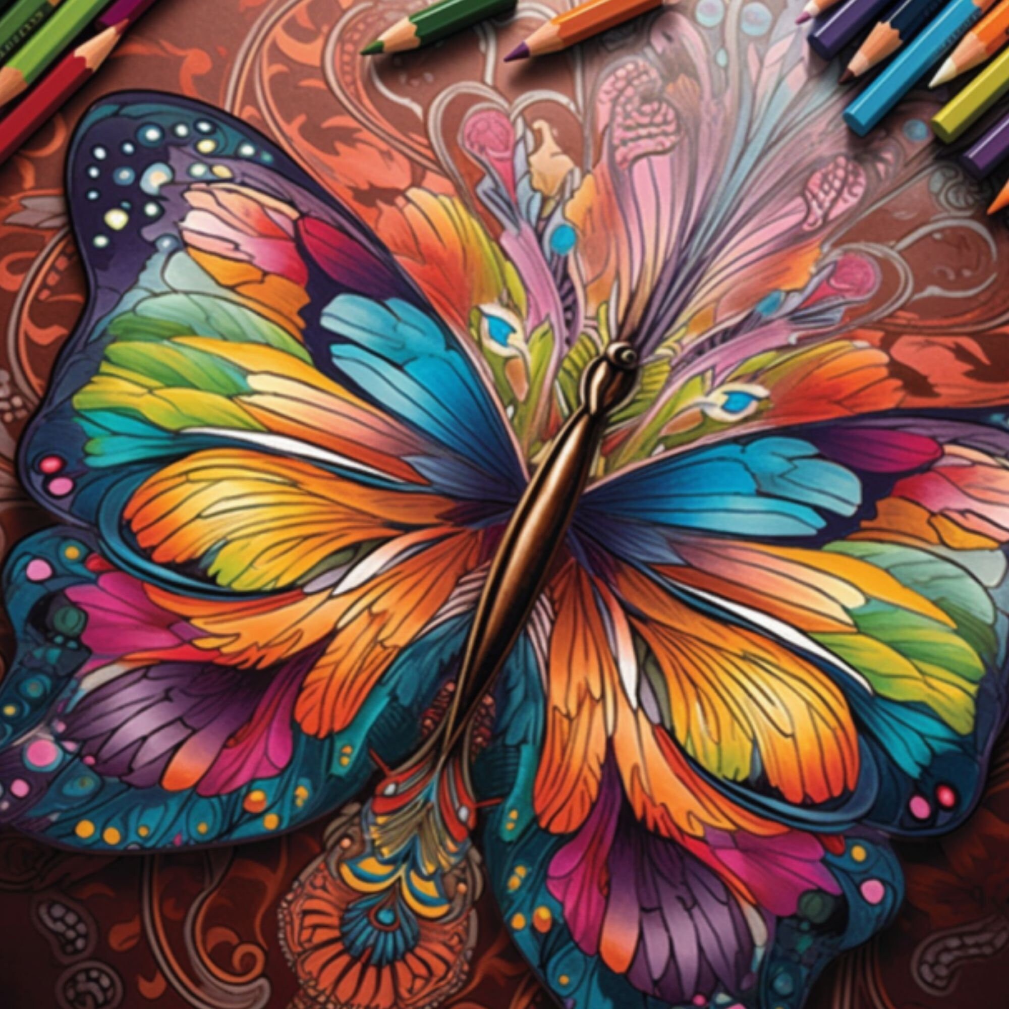 Butterfly Coloring Pages for Adults- Coloring Page for Adult Printable ...