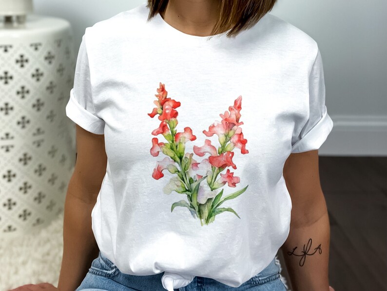 Watercolor Snapdragon SVG Flowers, PNG Floral Clipart for Commercial ...