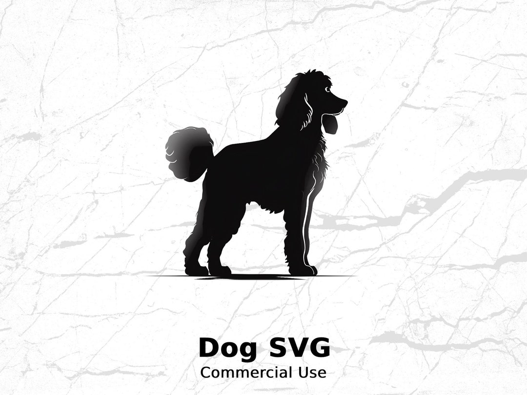 Silueta SVG de perro caniche para archivo digital de uso - Etsy España