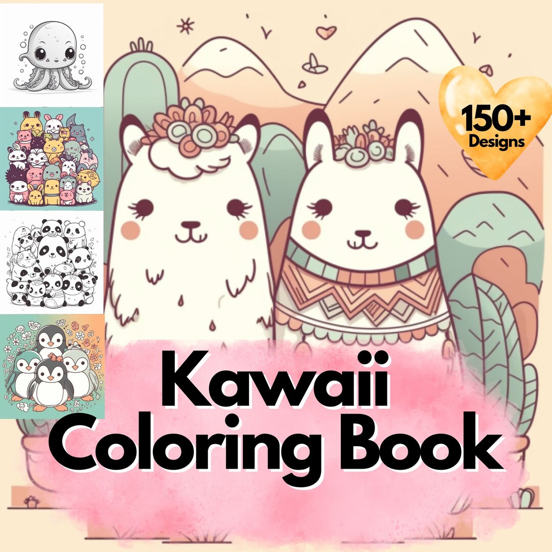 Kawaii Coloring Pages | 100 Pages | Cute Coloring Pages | for Kids and ...