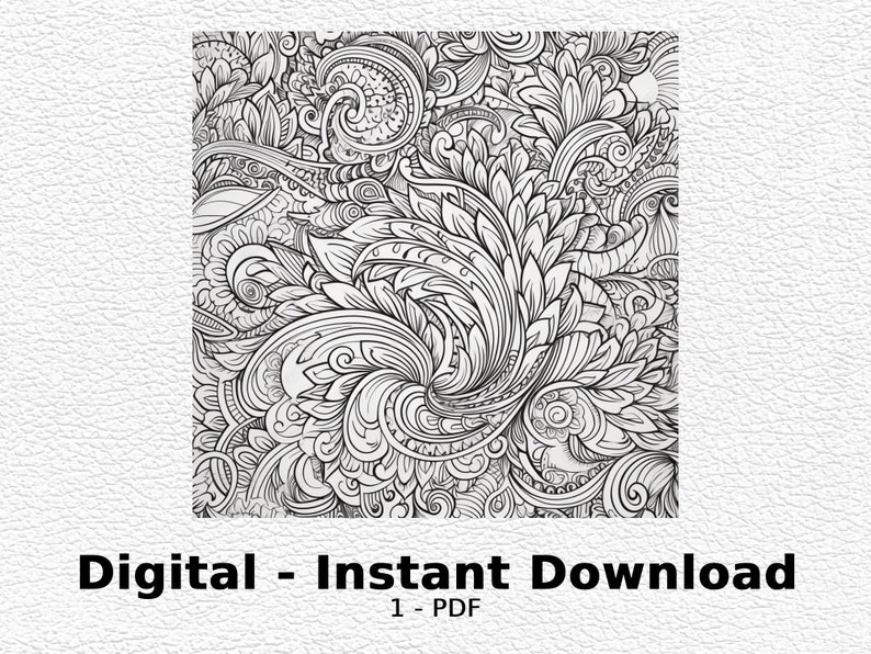 Amazing Patterns Coloring Page Digital Download Mandala - Etsy