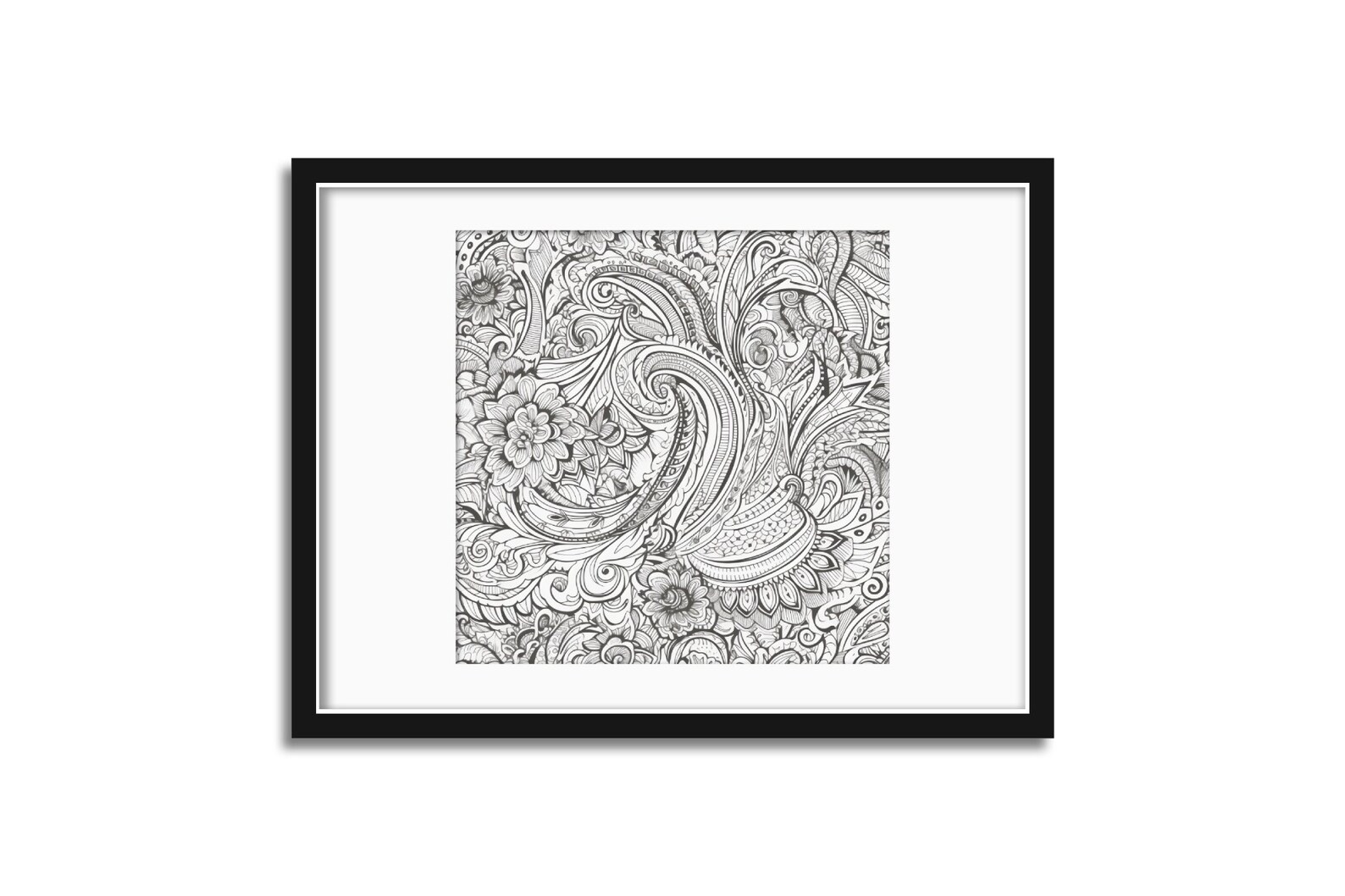Paisley Pattern - Coloring Page Digital, Paisley Printable, Paisley ...