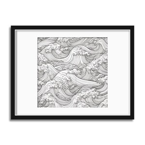 Waves Pattern - Coloring Page Digital File, Printable Coloring Page ...