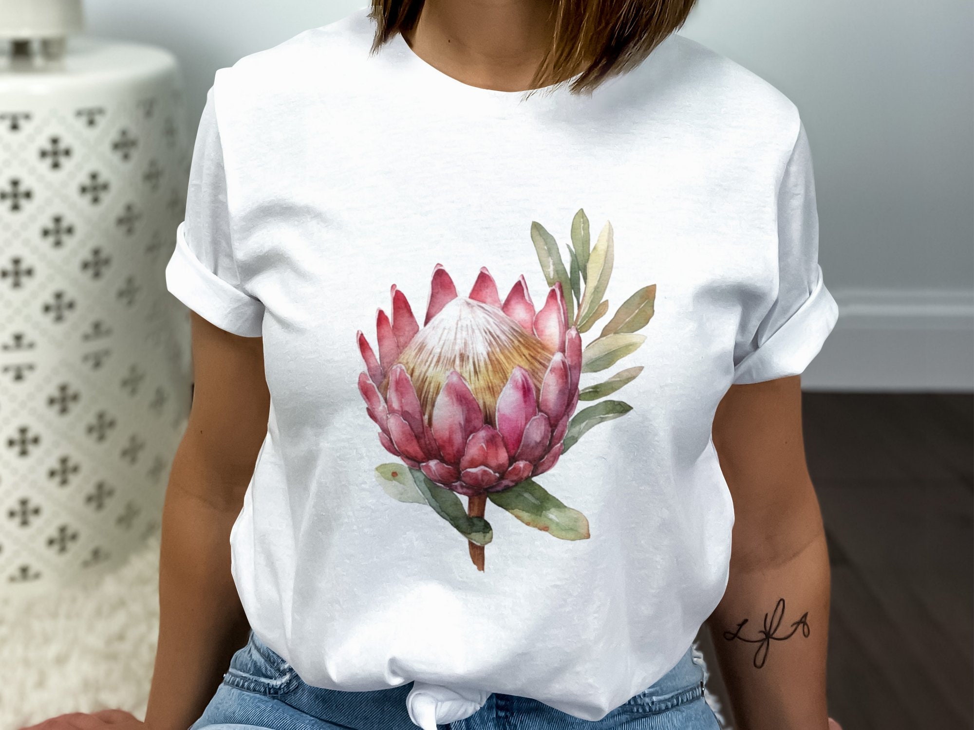 Watercolor Protea SVG Flowers, PNG Floral Clipart for Commercial Use ...
