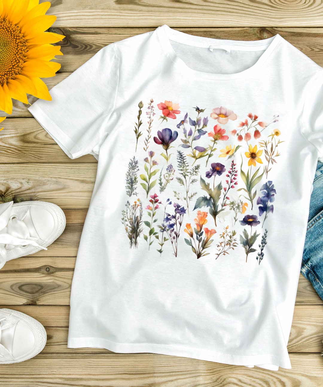 Flower Shirt Download, Gift for Her, Flower Shirt Aesthetic, Floral ...