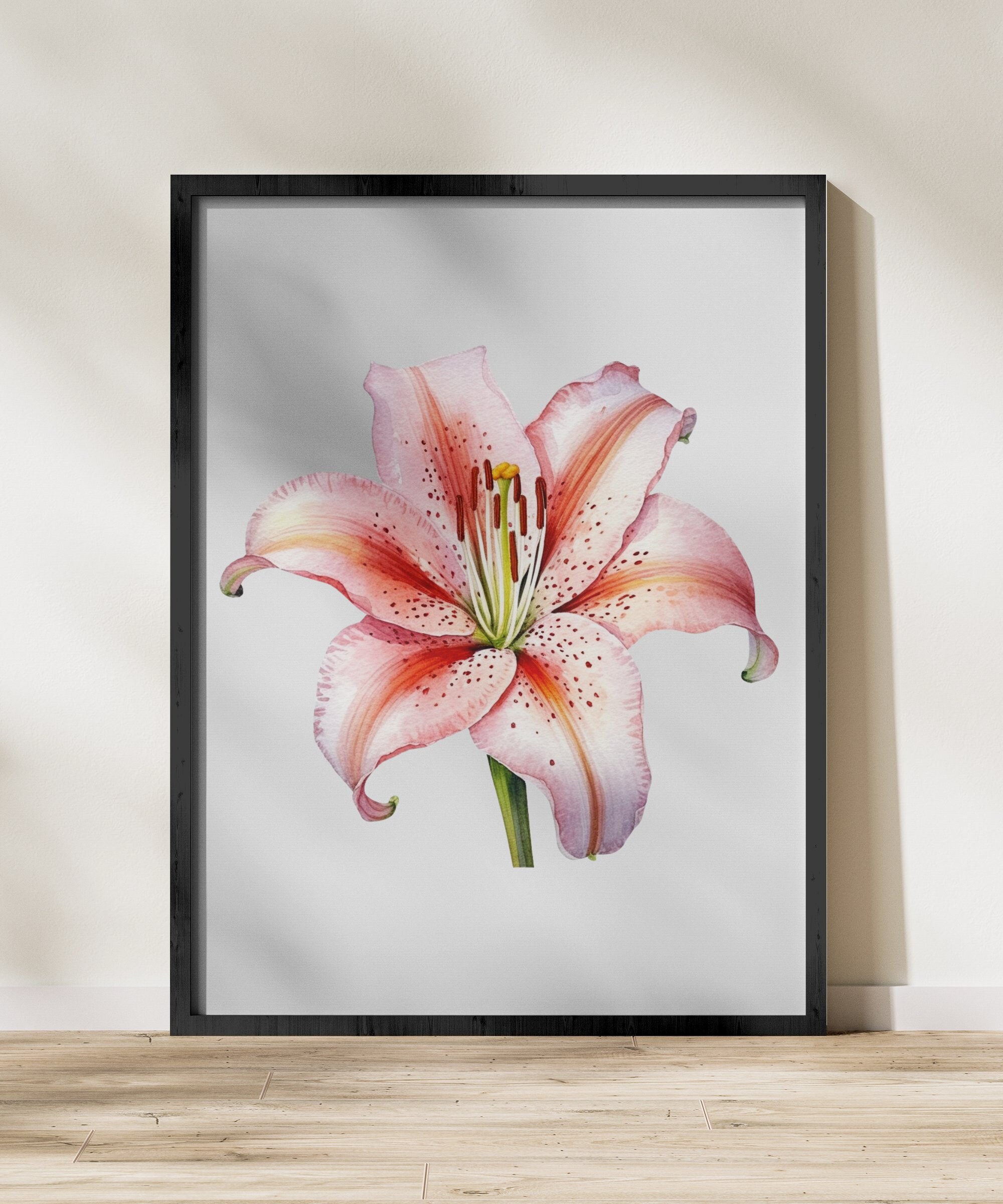 Watercolor Stargazer Lily SVG Flowers, PNG Floral Clipart for ...