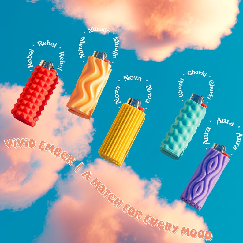 MIRAGE | Unique Lighter Case for BIC Lighters - Cool Lighter Cover ...
