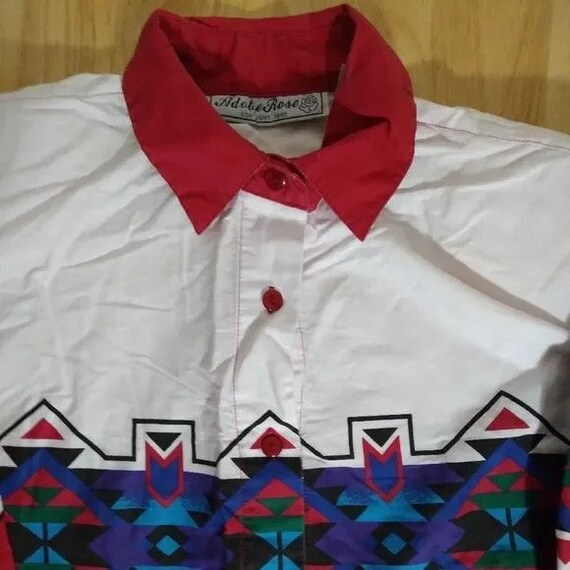 Vintage Adobe Rose Aztec Southwest Pattern Button Dow… - Gem