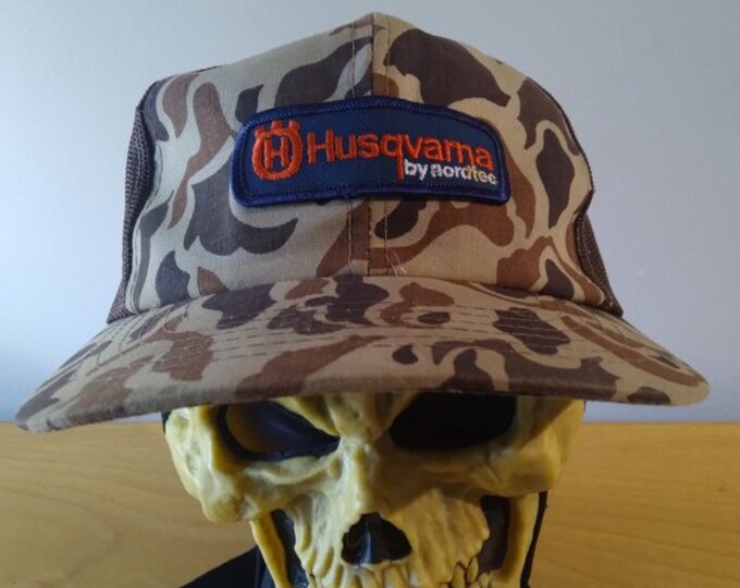 Deadstock Vintage Husqvarna Patch Camouflage Snap Back Trucker Hat - Etsy