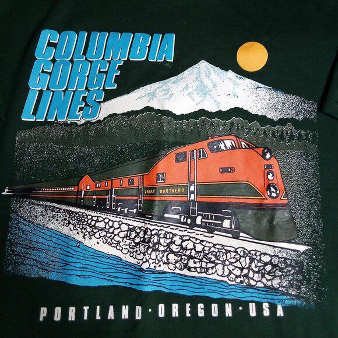 Vintage Columbia Gorge Lines Portland Oregon T-shirt - Etsy