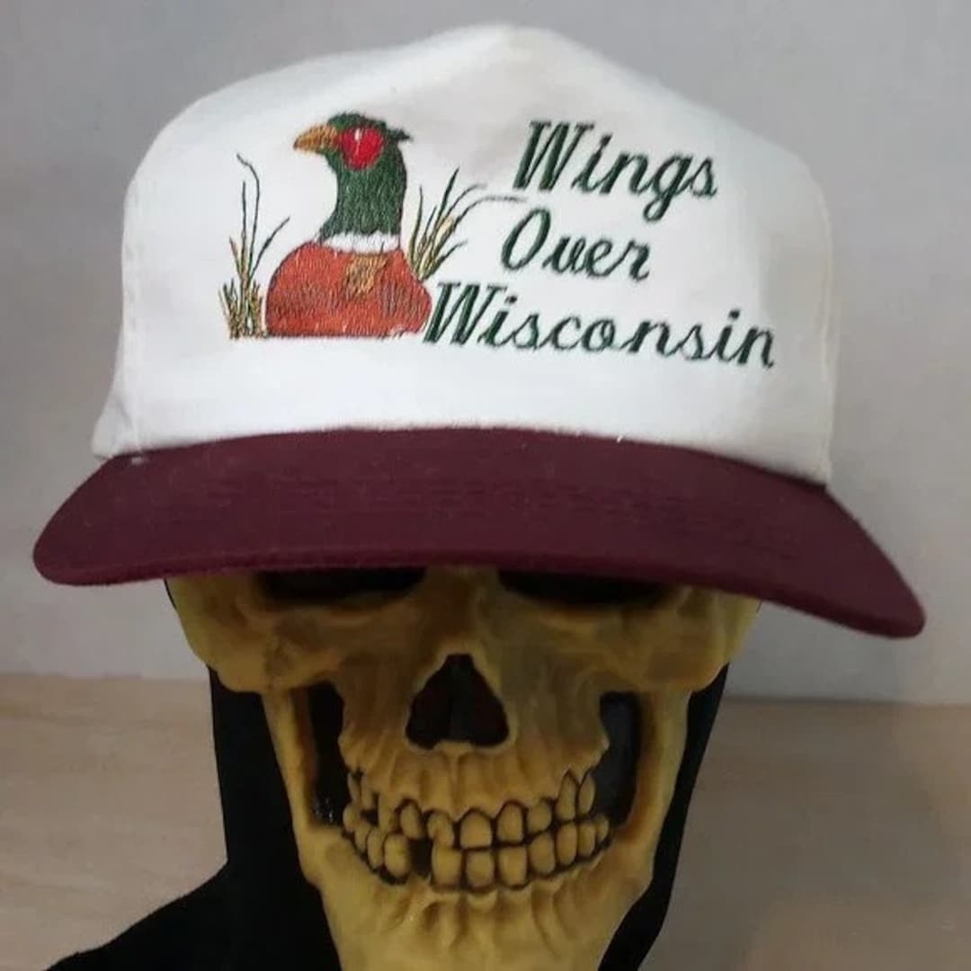 Vintage Wings Over Wisconsin Pheasant Two Tone Snap Back Hat - Etsy