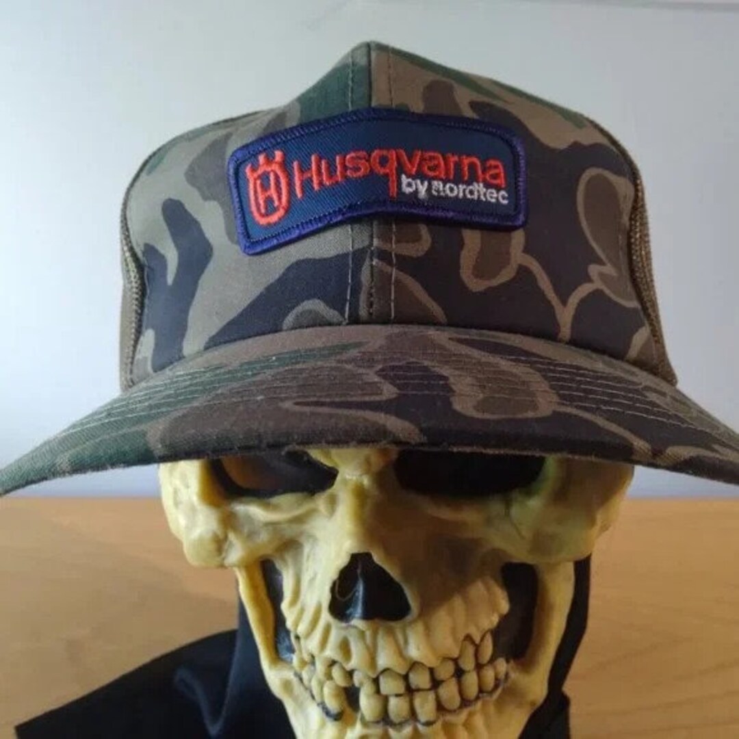 Deadstock Vintage Husqvarna Patch Camouflage Snap Back Trucker - Etsy