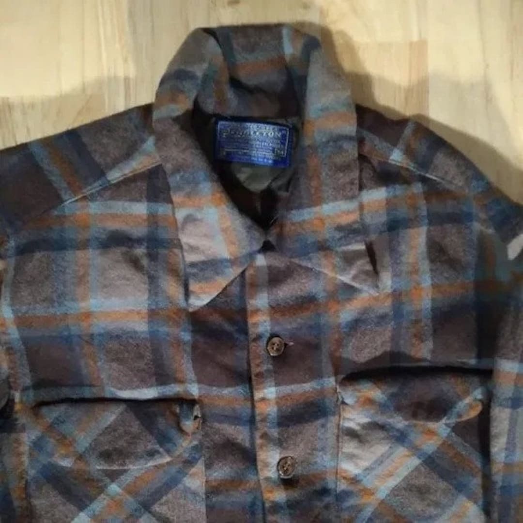 Vintage Pendleton Flannel Wool Button-down Shirt - Etsy