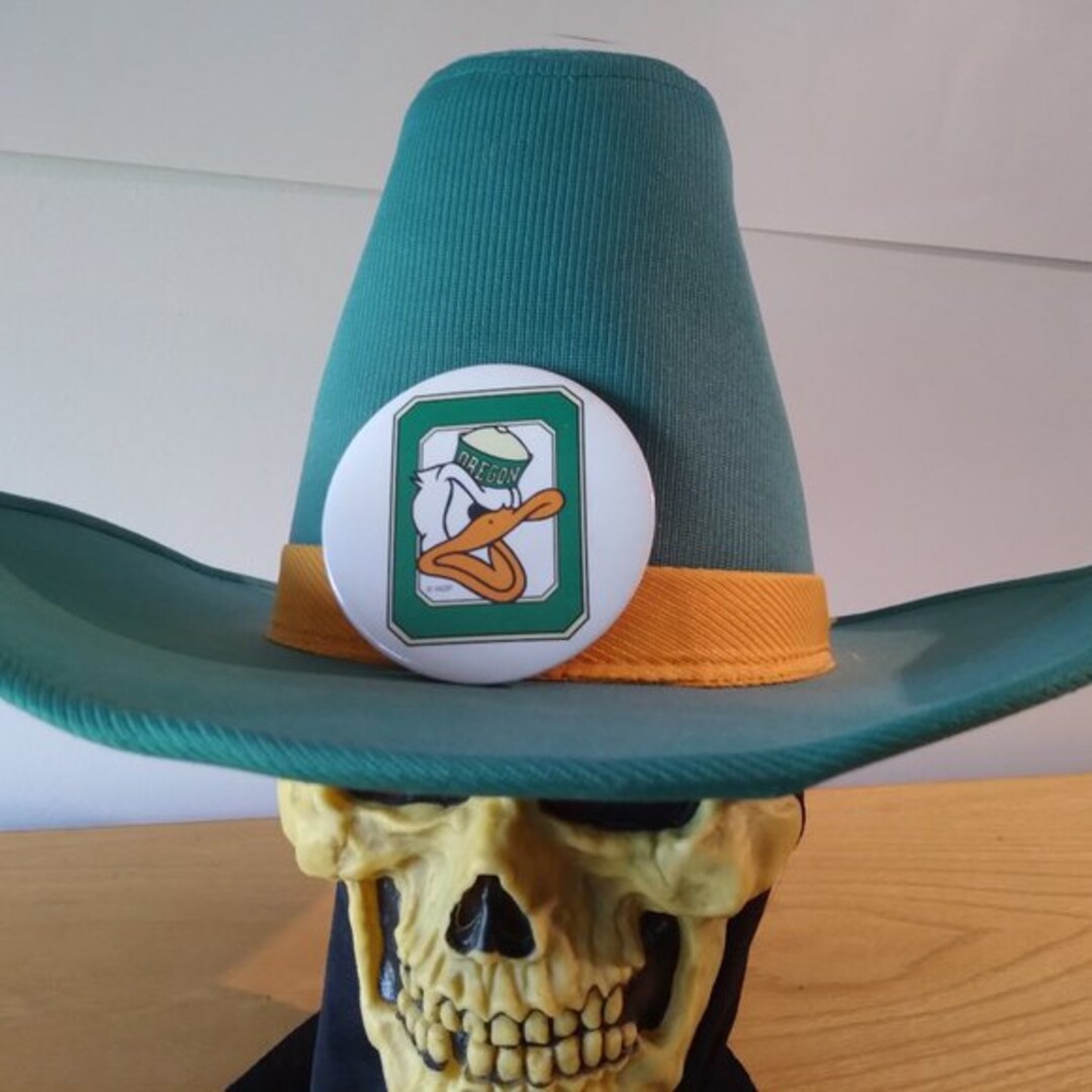 Vintage Oregon Ducks Cowboy Hat With Button - Etsy