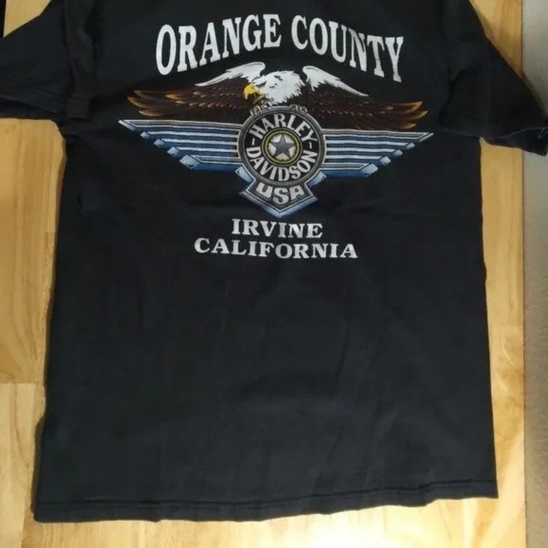 Vintage Harley-davidson Orange County Irvine, California T-shirt - Etsy