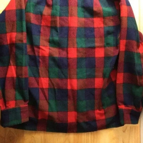 Vintage 70s Pendleton Wool Flannel Button Down Shirt … - Gem