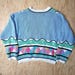 Vintage Melbourne Elements Abstract Jazzy Color Block Cardigan Sweater ...