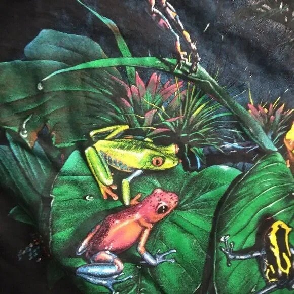 Vintage 90s Habitat Rainforest Frogs Nightscape AOP T-shirt - Etsy
