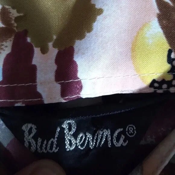 Vintage Bud Berma Psychedelic Landscape Pattern Polyester Disco Shirt ...